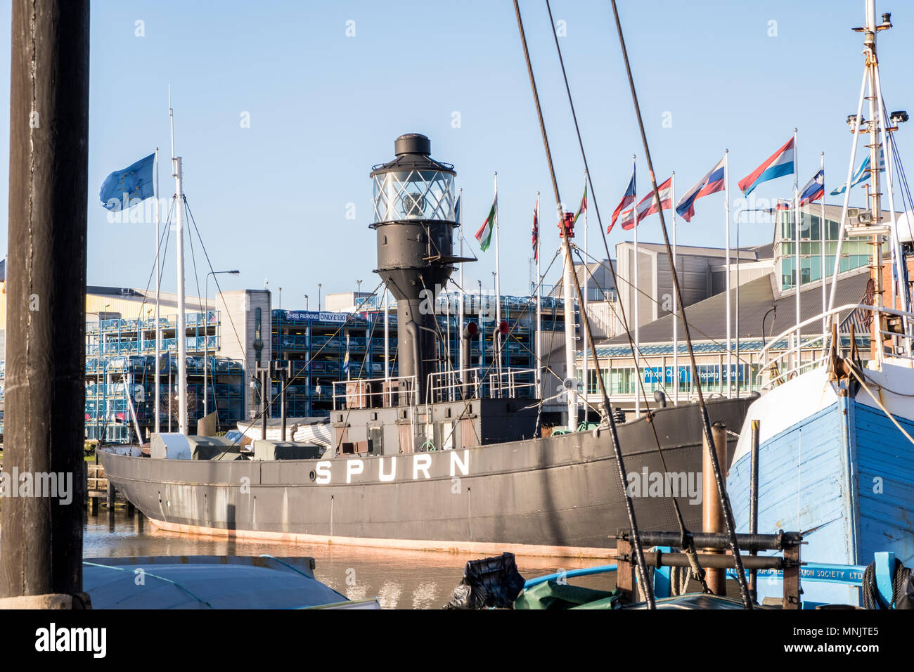 Spurn Lightship, a lightvessel now used as a museum in Hull Marina ...
