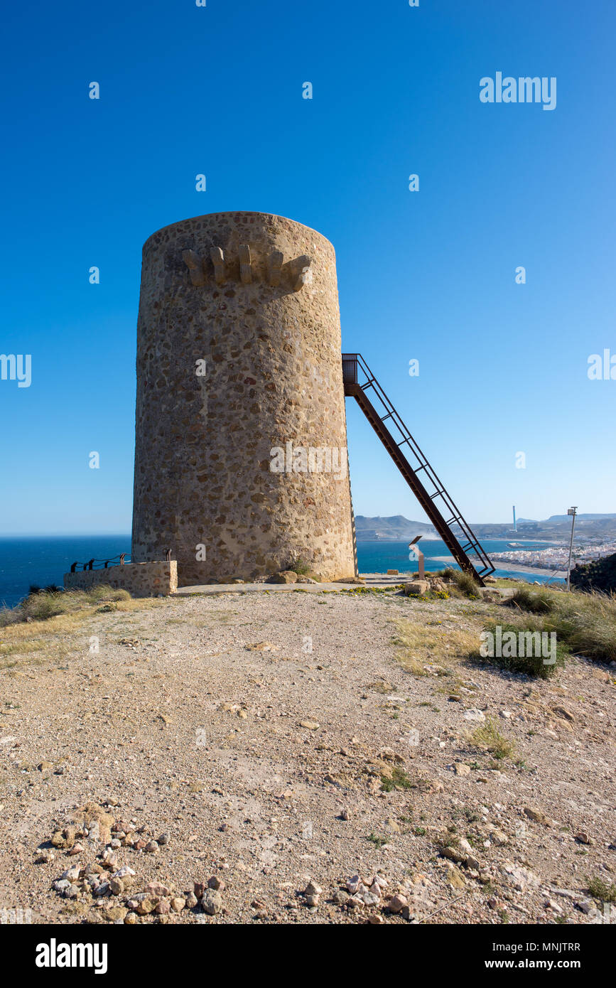 Sea and mountain on the coast of Carboneras, Almeria, Spain Stock Photo ...