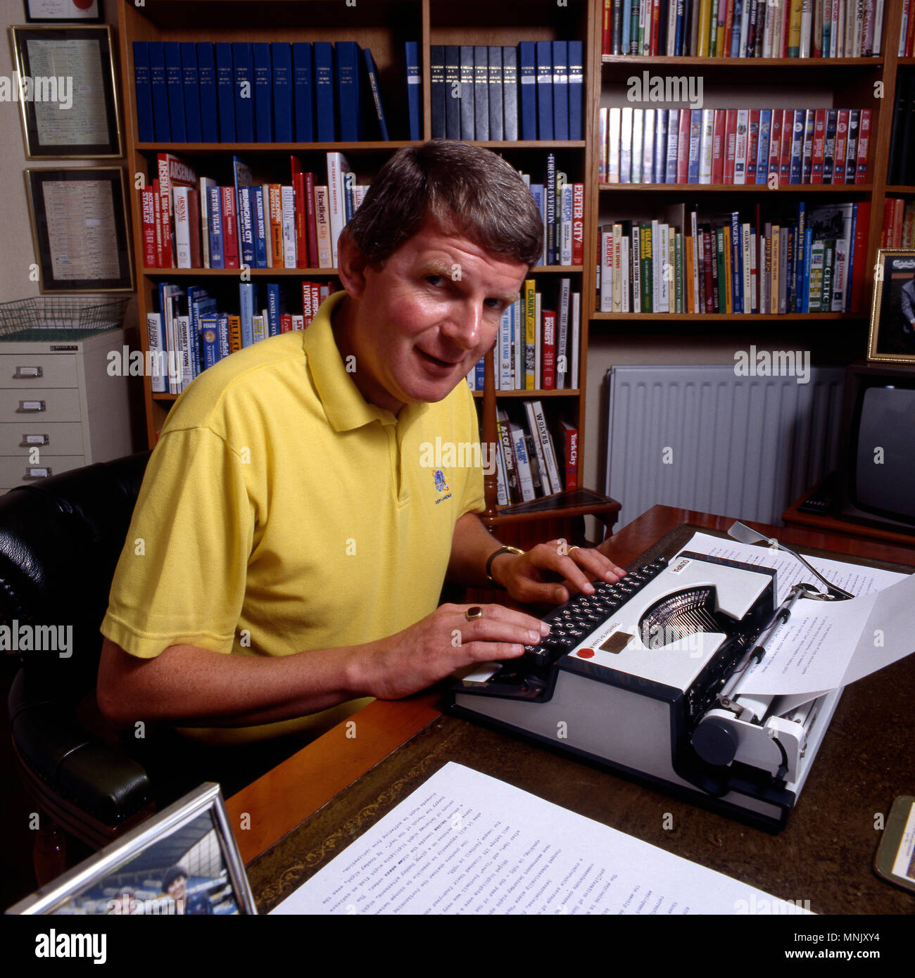 John Motson Football commentator Stock Photo - Alamy