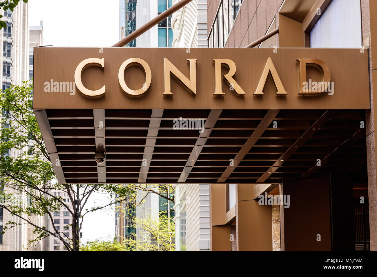 Chicago - Circa May 2018: Downtown Conrad Hotel Location. The Conrad is ...