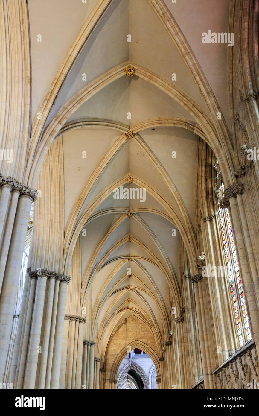 England, Yorkshire, York. The English Gothic style Cathedral and ...