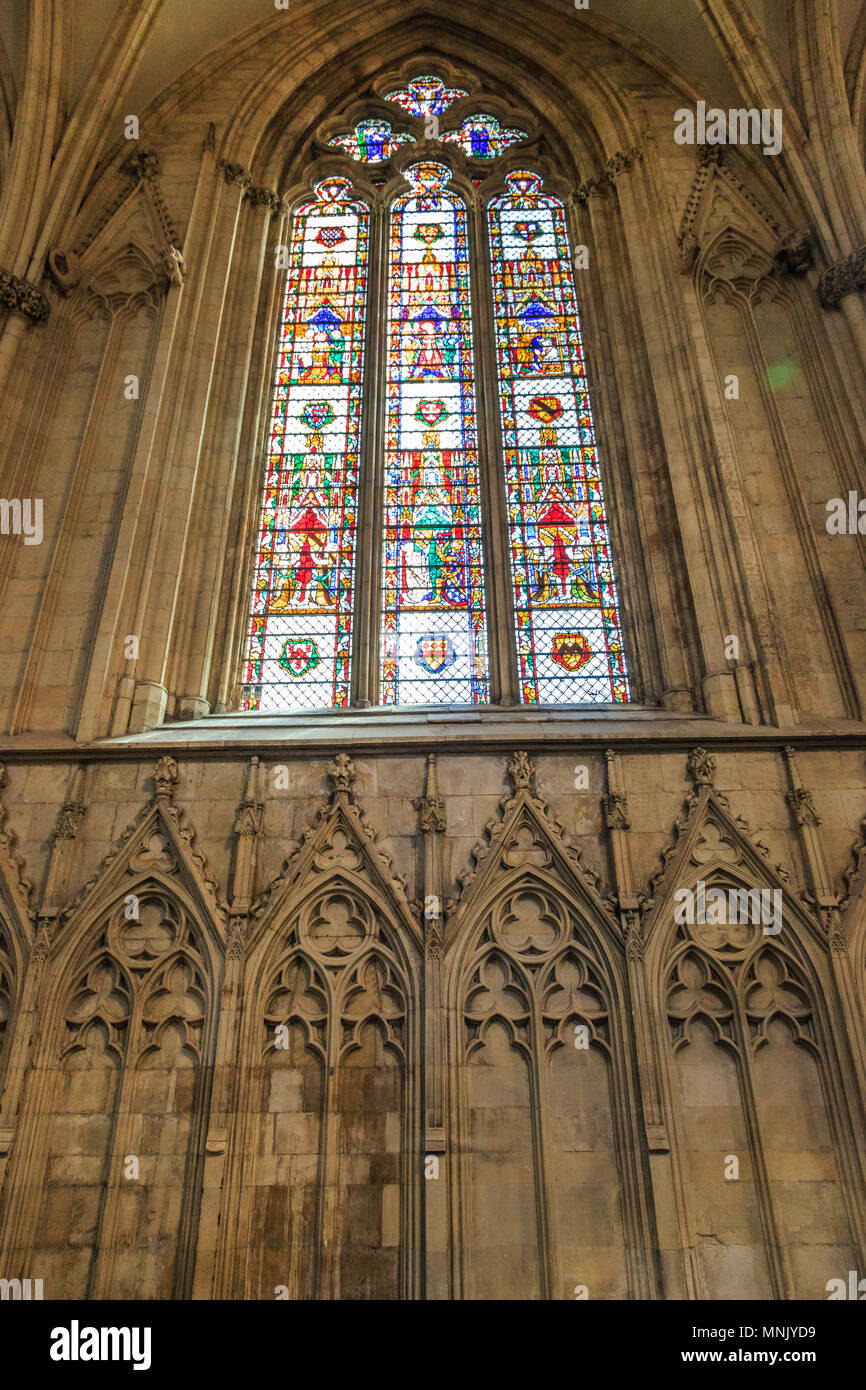 England, Yorkshire, York. The English Gothic style Cathedral and ...