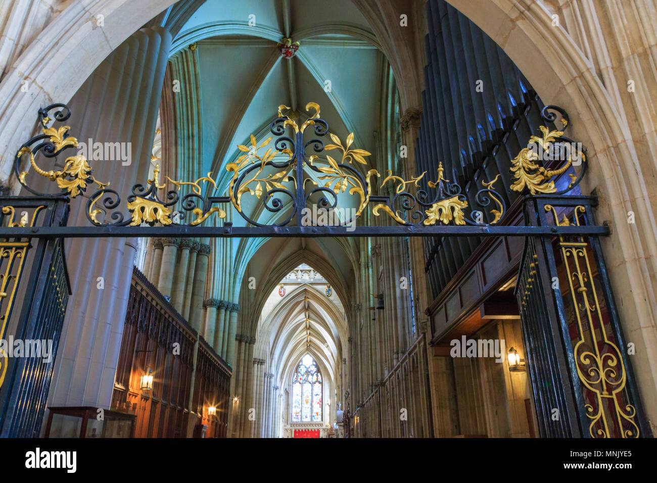 England, Yorkshire, York. The English Gothic style Cathedral and ...