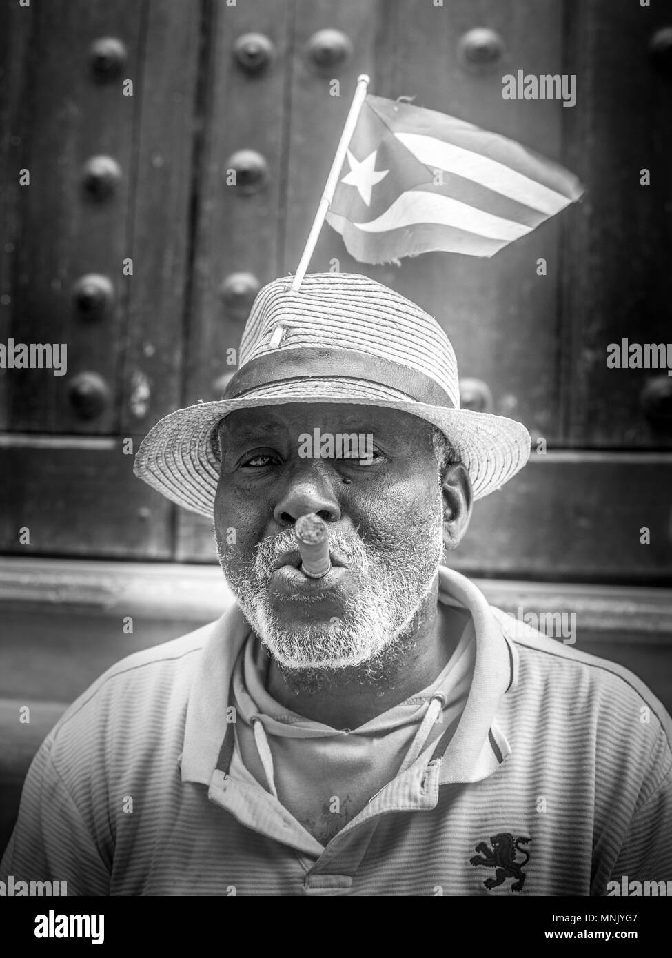 Cuban Flag Black And White