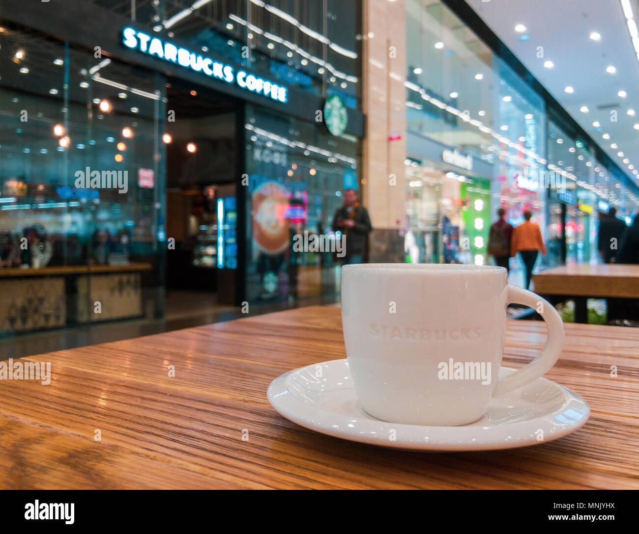 Starbucks cafe interior in the Columbus mall Stock Photo - Alamy