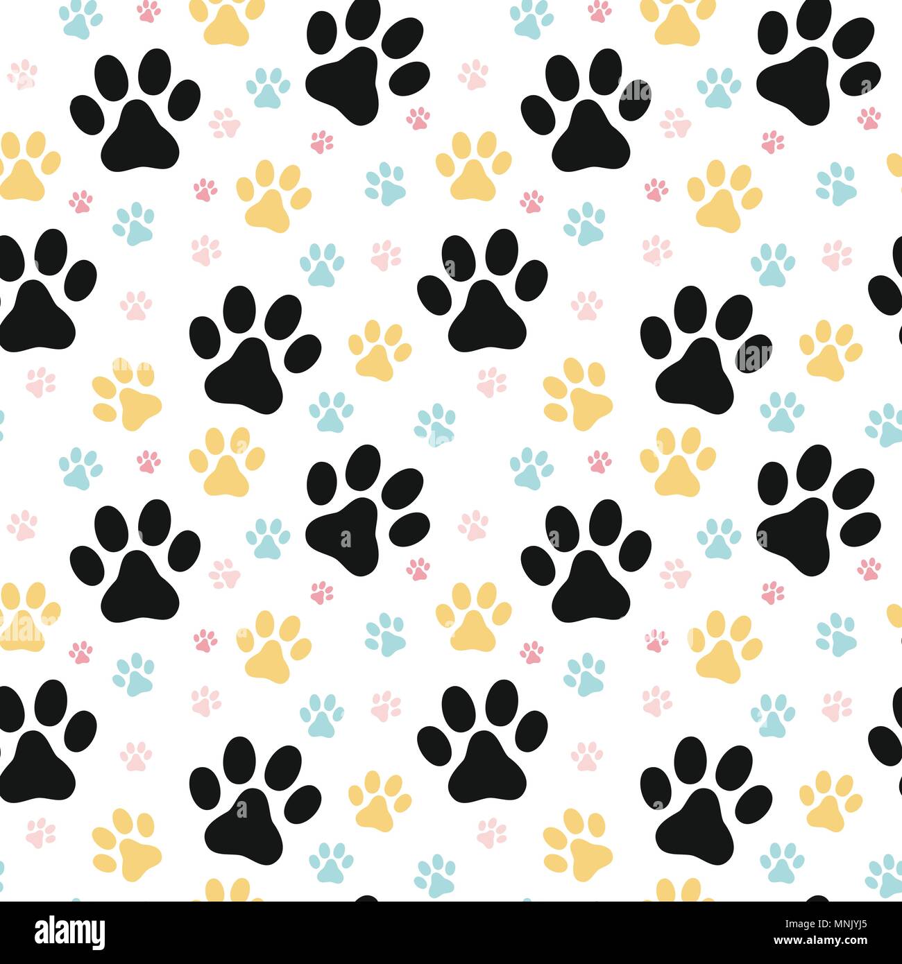 Dog paw print seamless pattern Stock Vector Image & Art - Alamy