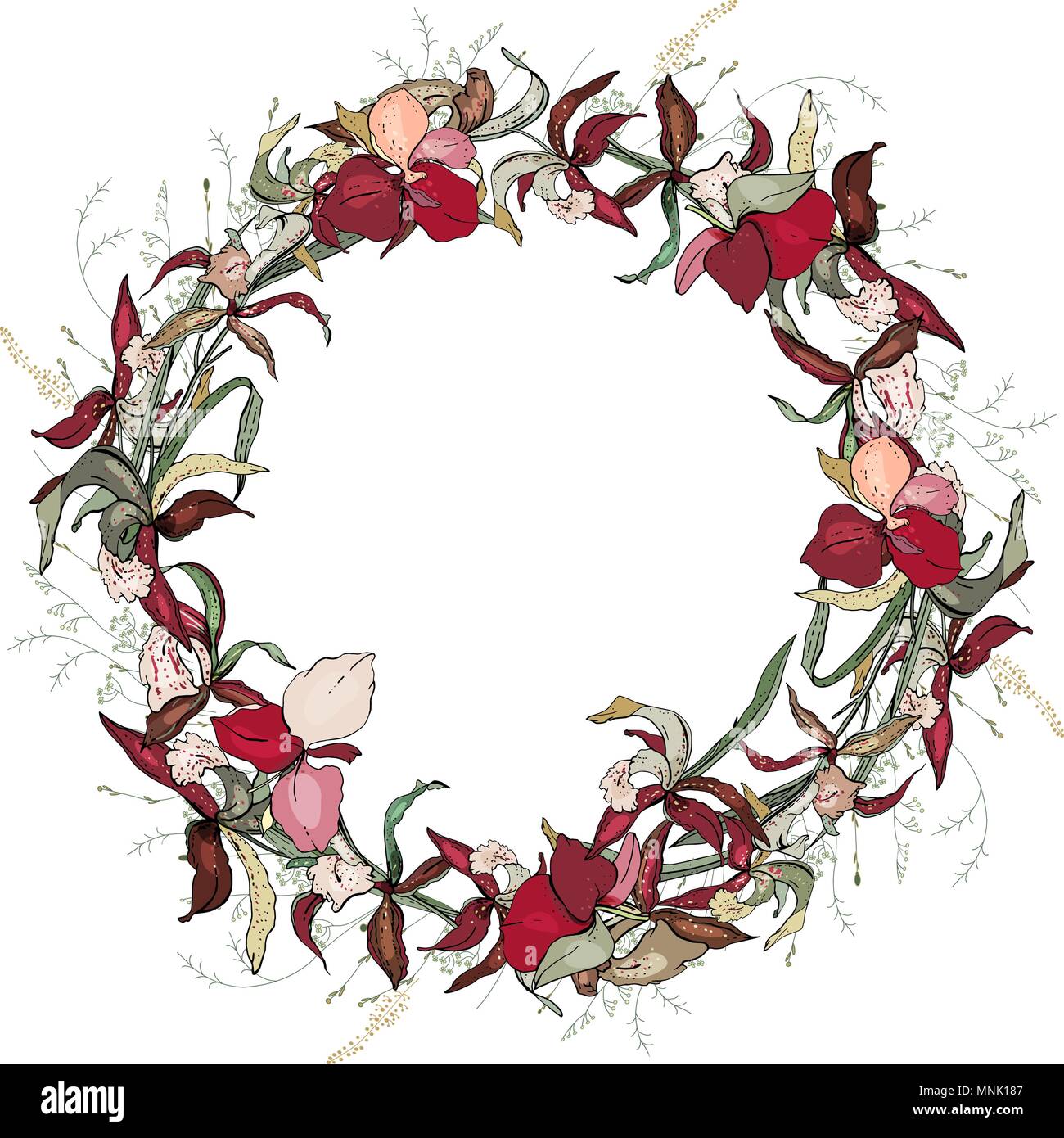 Round frame template made Cut Out Stock Images & Pictures - Alamy