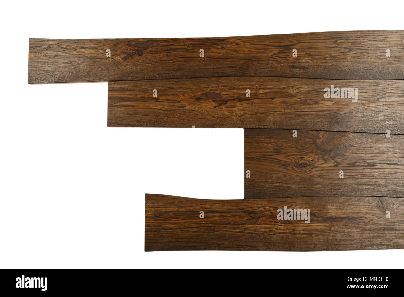 old plank wood isolated on white background Stock Photo - Alamy