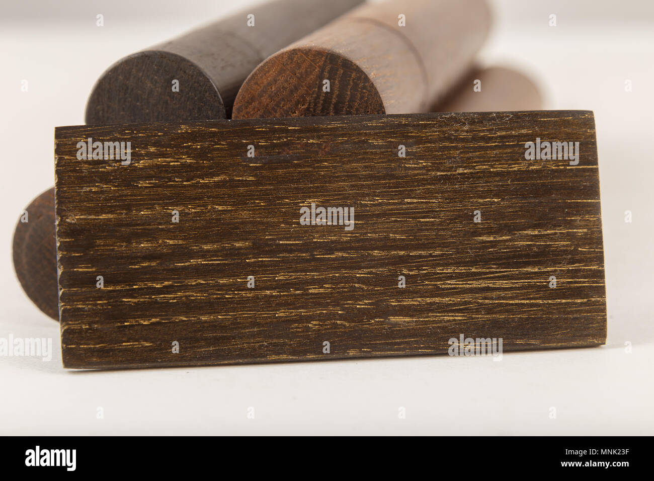 Wooden business cards on white background, old tree Stock Photo - Alamy