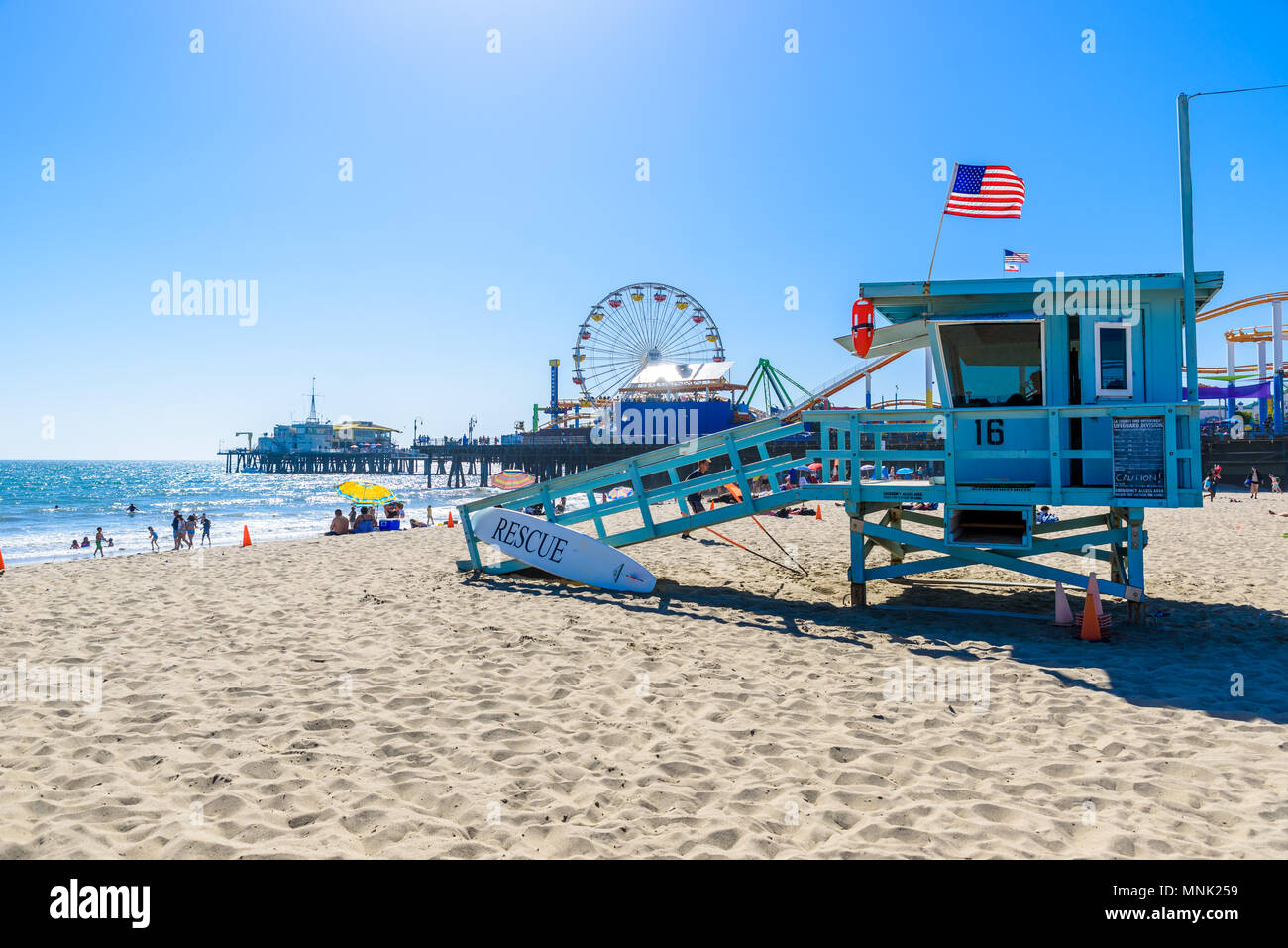 Santa Monica Beach, Los Angeles, California, USA Stock Photo - Alamy