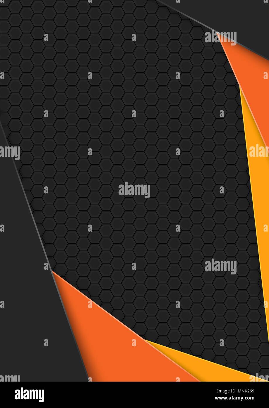 Black Background with Hexagonal Pattern Stock Vector Image & Art - Alamy