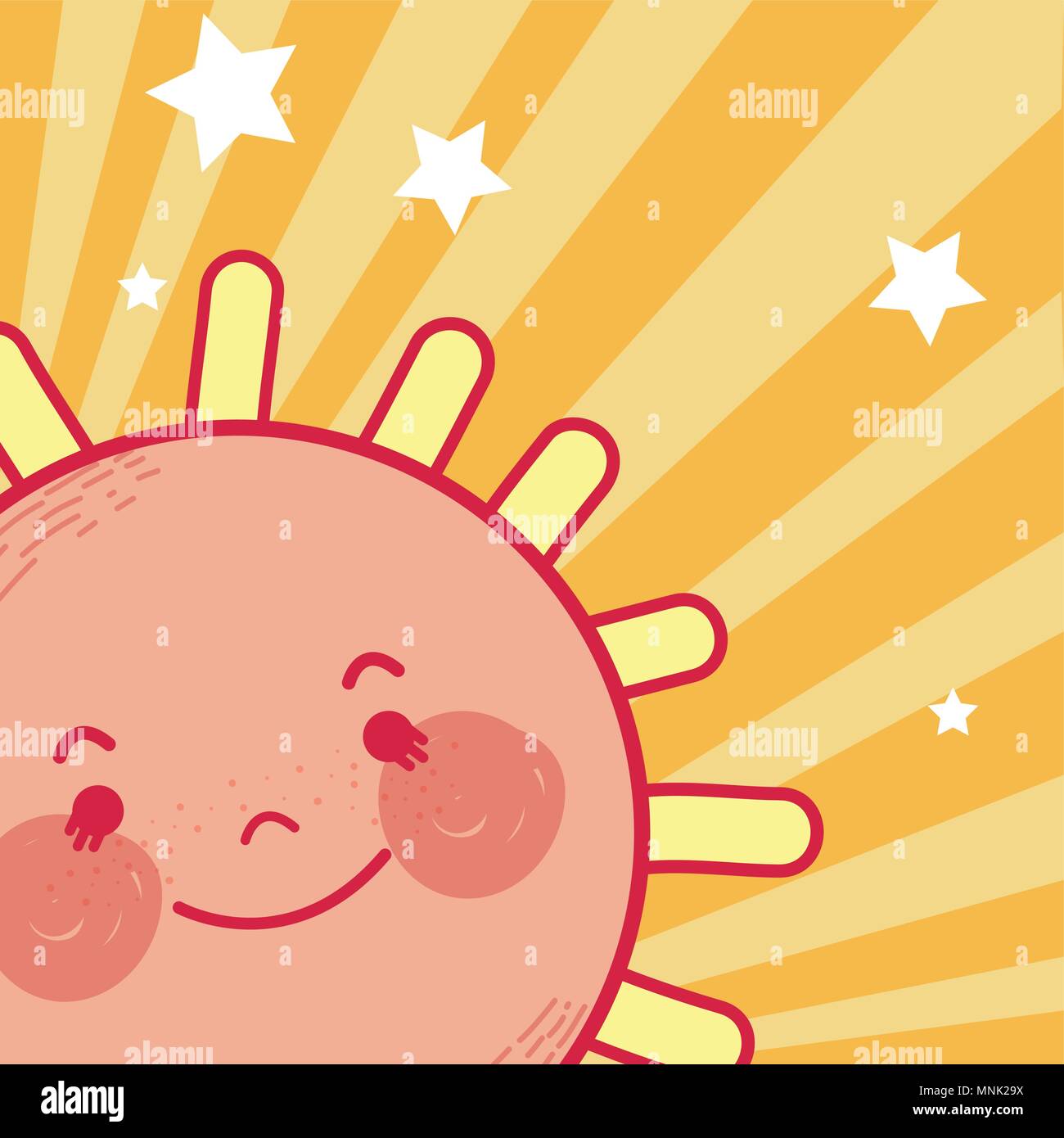 Cute sun cartoon Stock Vector Image & Art - Alamy