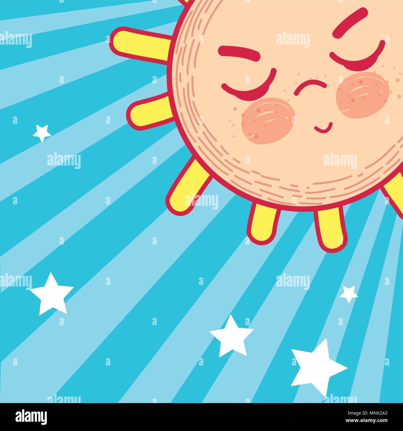 Cute sun cartoon Stock Vector Image & Art - Alamy