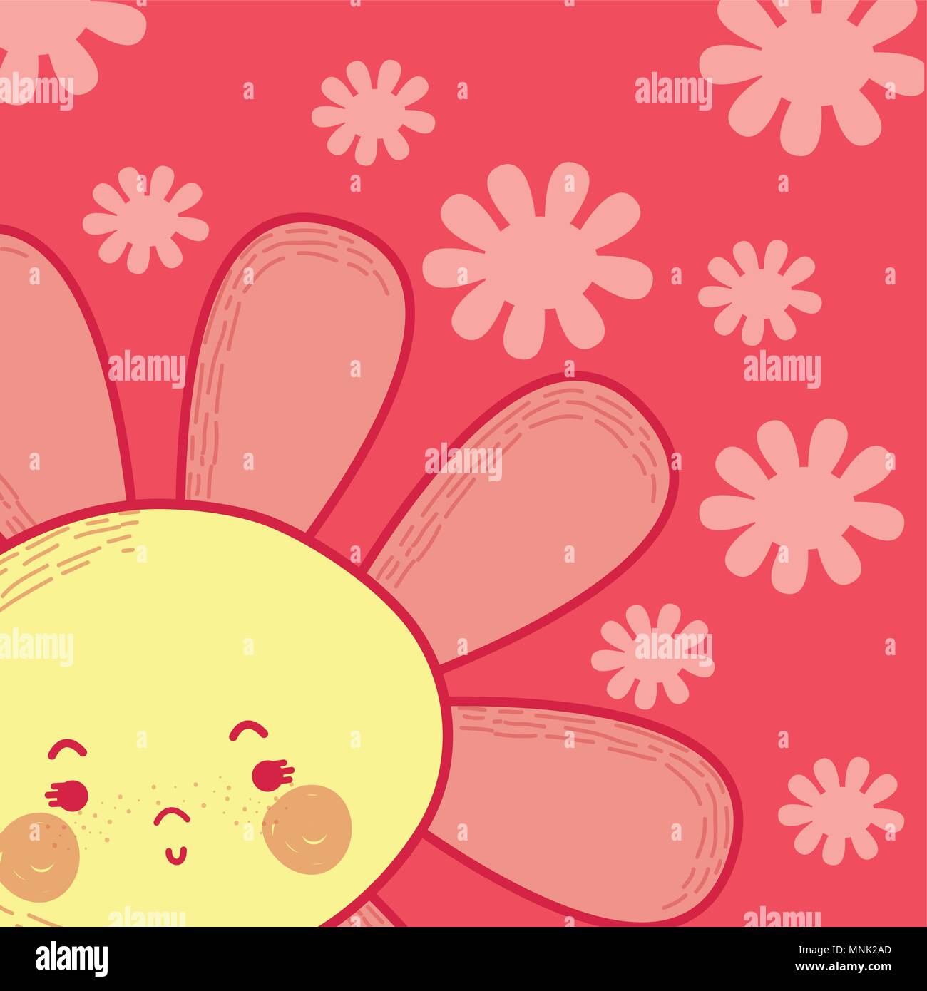 Beautiful flower cartoon Stock Vector Image & Art - Alamy