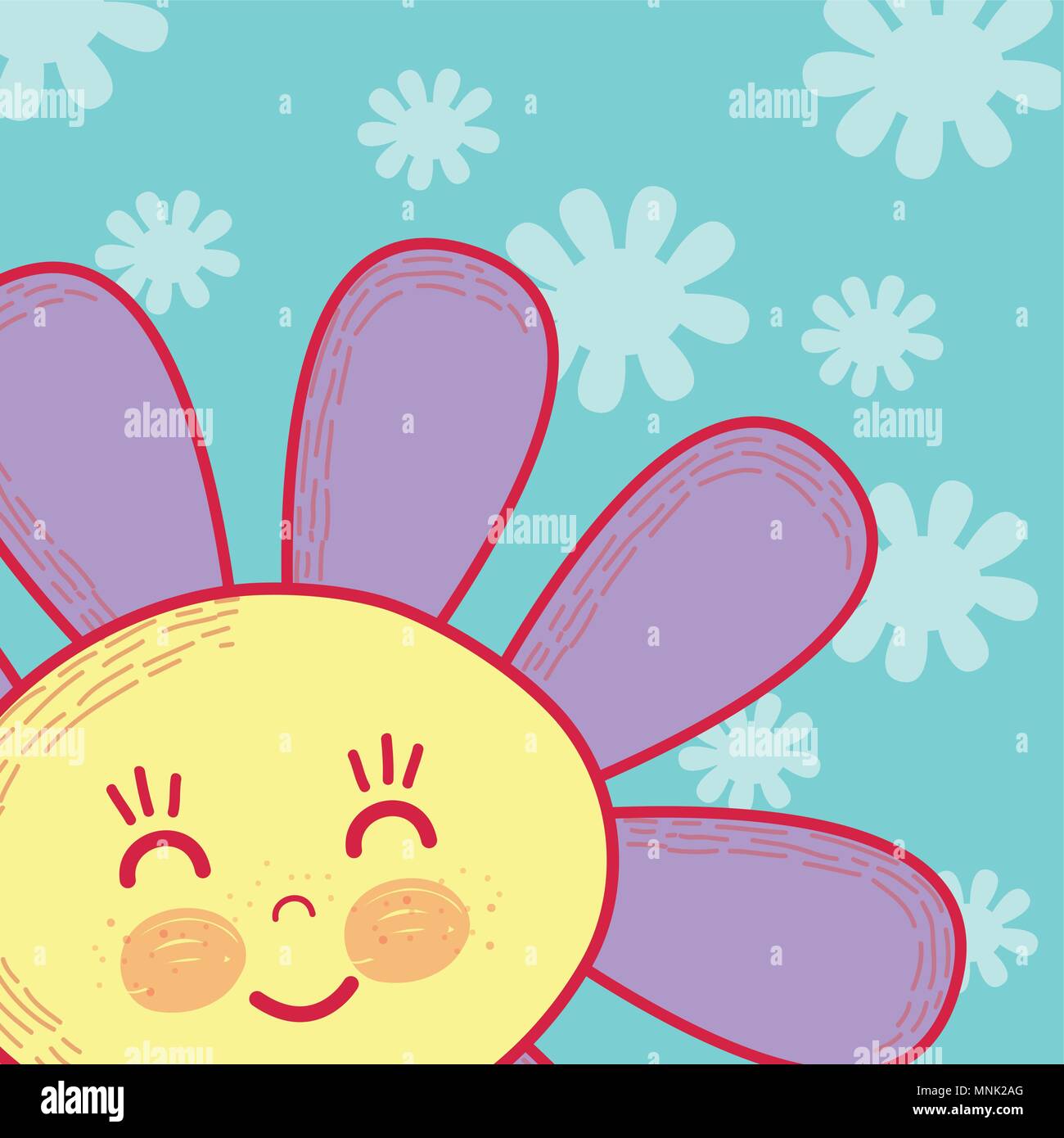 Beautiful flower cartoon Stock Vector Image & Art - Alamy