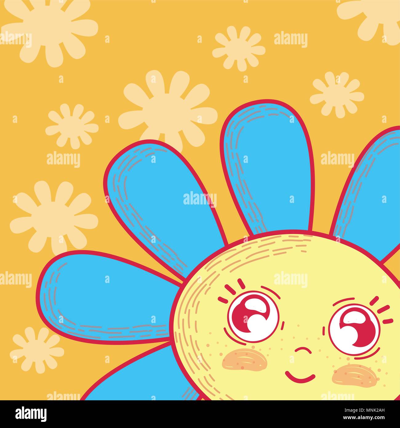 Beautiful flower cartoon Stock Vector Image & Art - Alamy