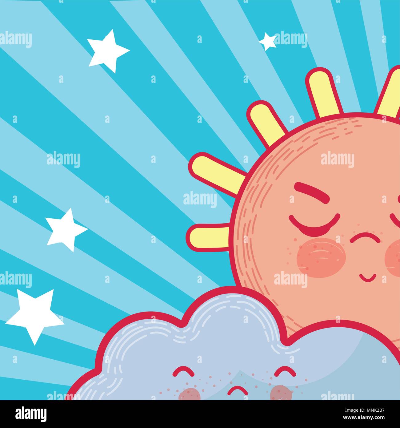 Cute sun cartoon Stock Vector Image & Art - Alamy