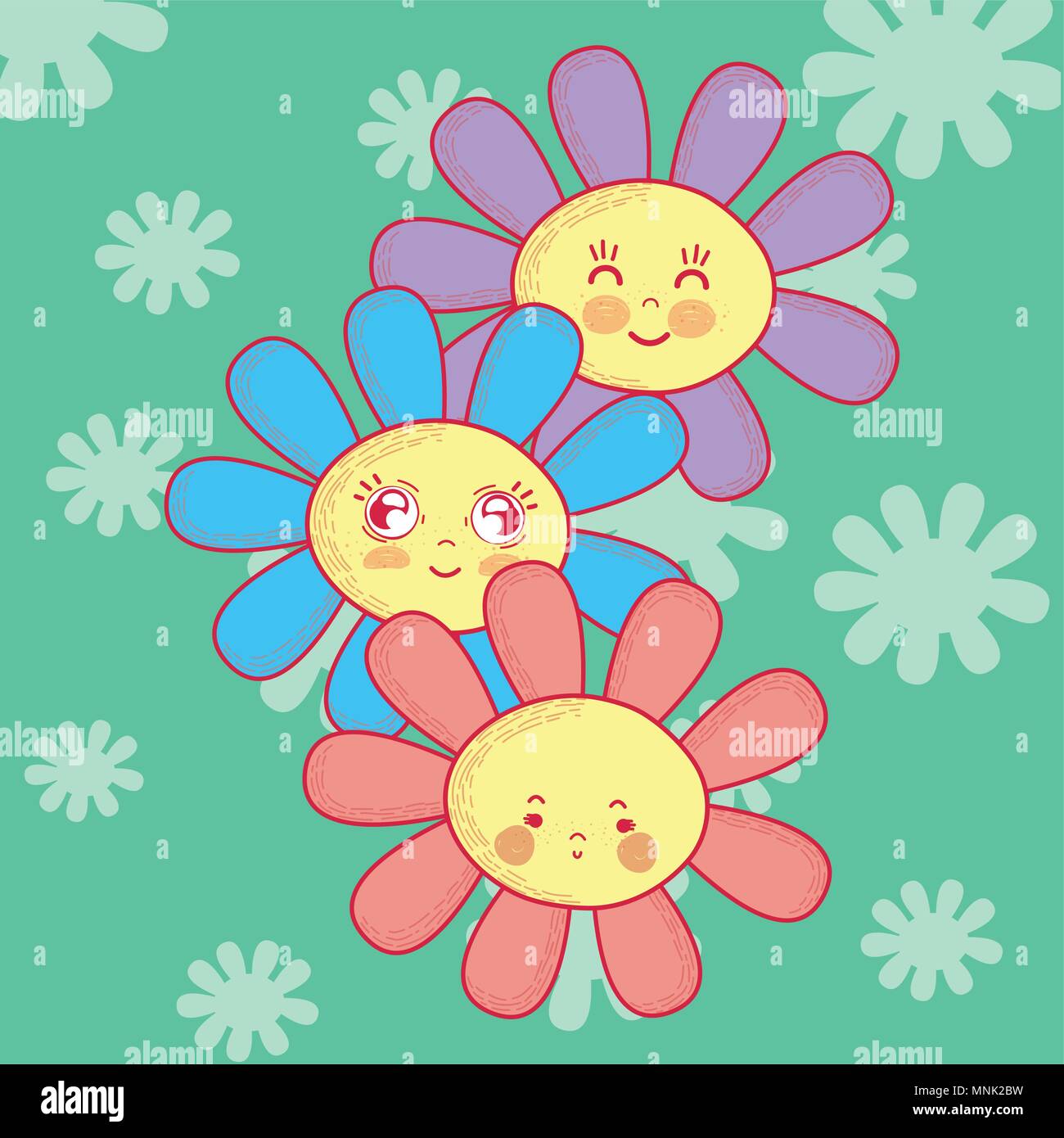 Cute flowers cartoons Stock Vector Image & Art - Alamy