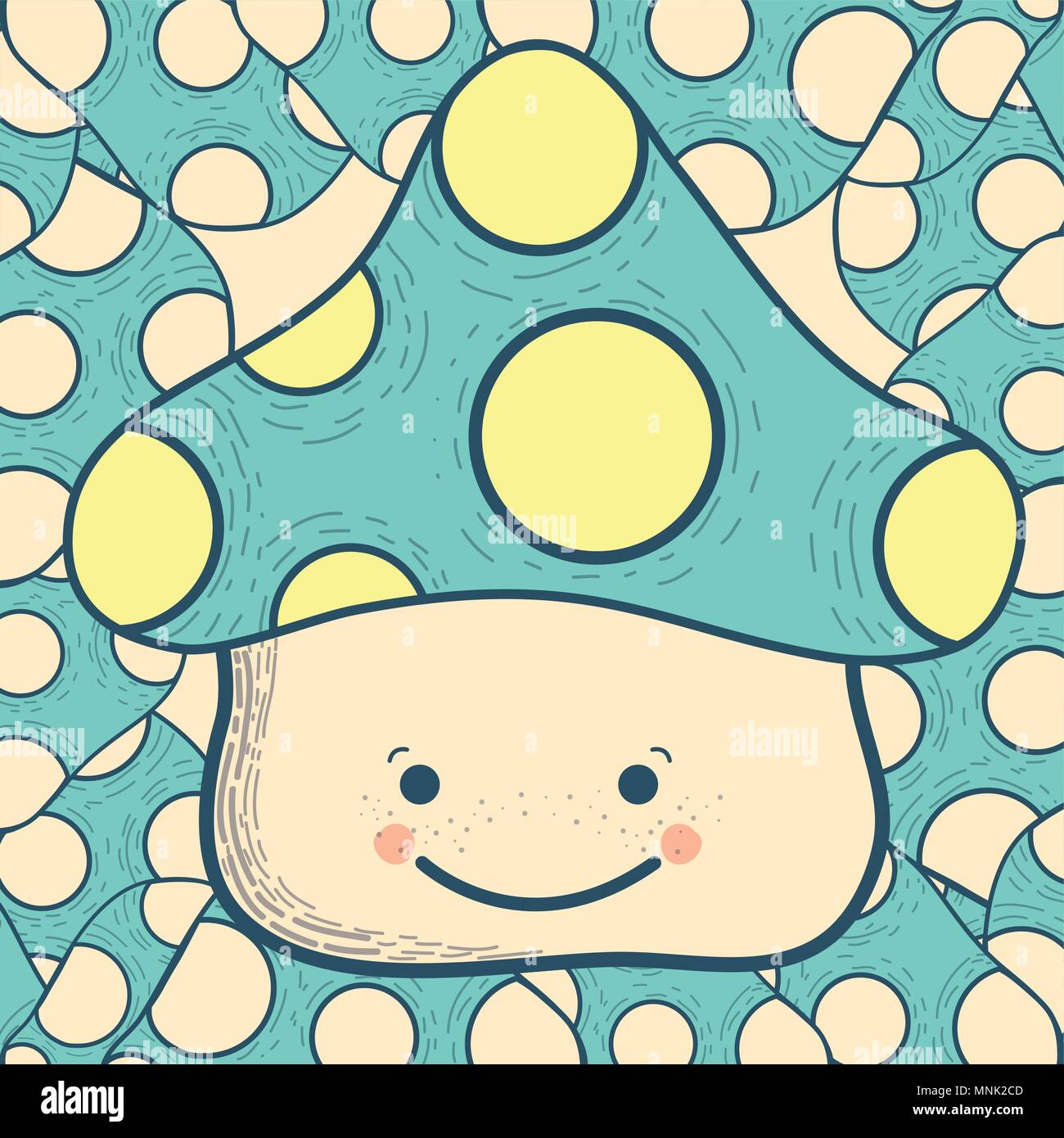 Cute mushroom cartoon Stock Vector Image & Art - Alamy