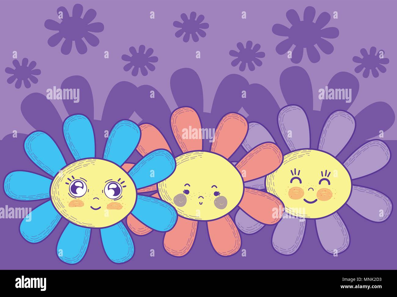 Cute flowers cartoons Stock Vector Image & Art - Alamy