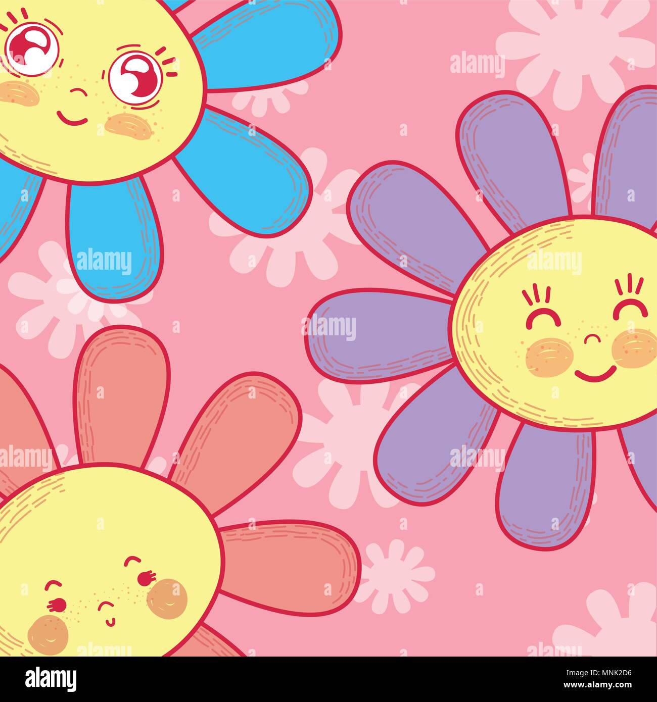 Cute flowers cartoons Stock Vector Image & Art - Alamy