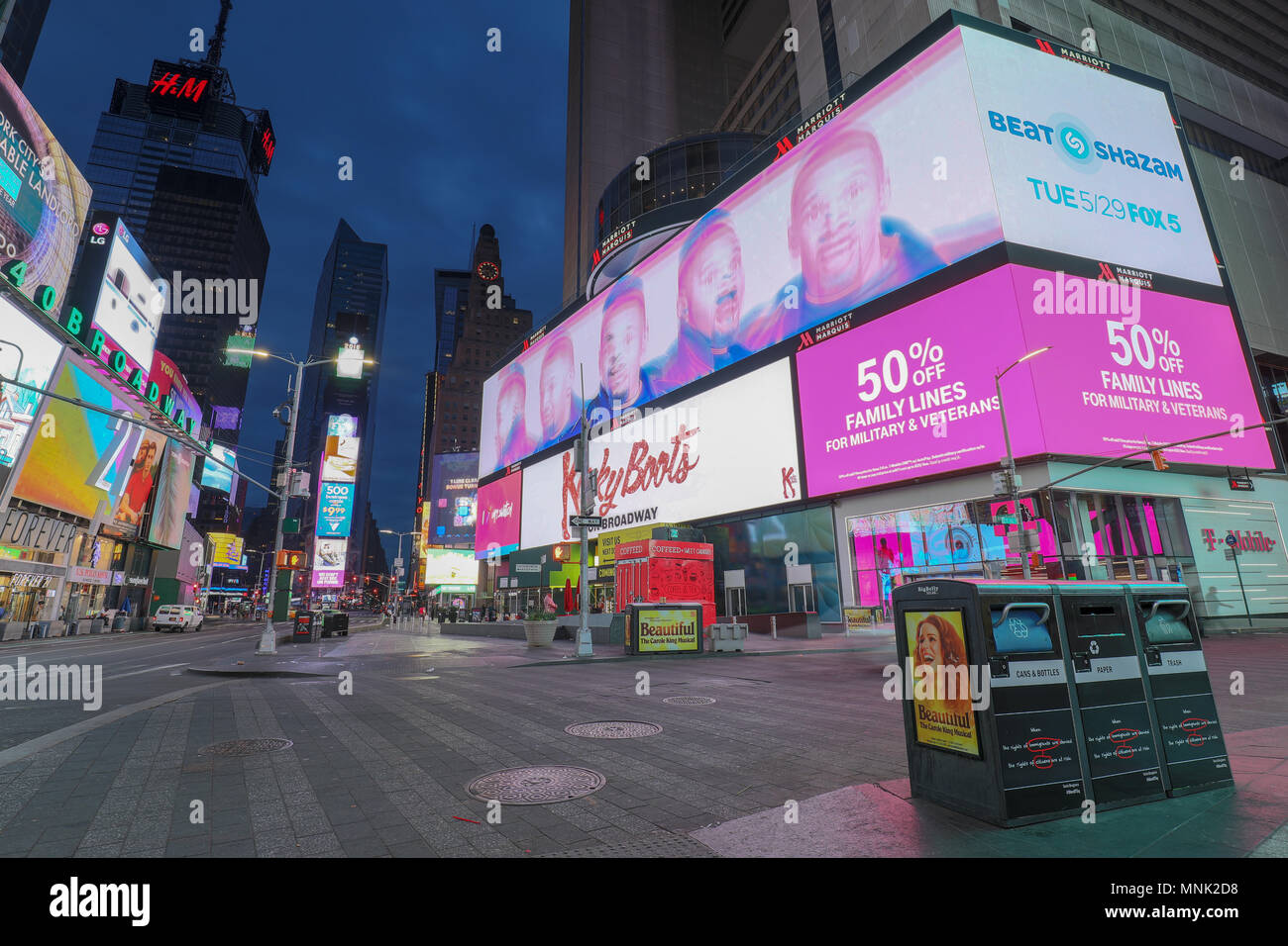 New York, USA - May 6, 2018 : Times Square, featured with Broadway ...