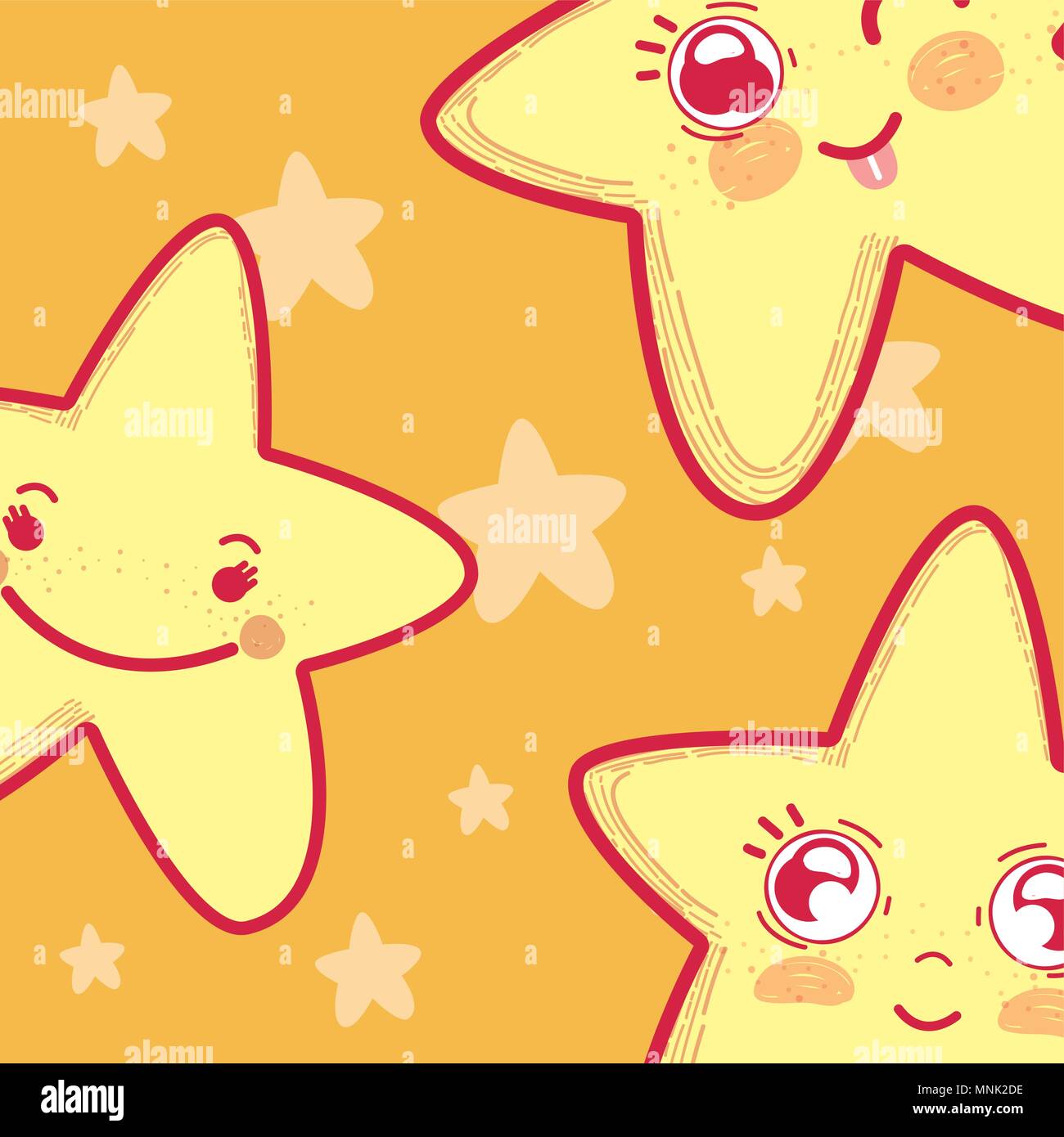 Cute and tender stars cartoons Stock Vector Image & Art - Alamy