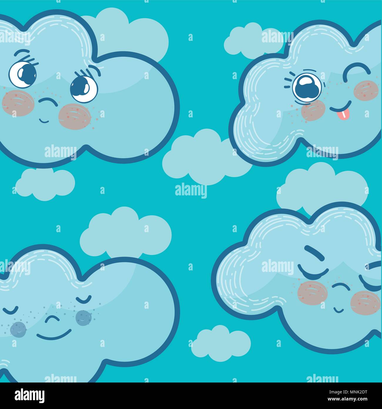 Cute clouds cartoons Stock Vector Image & Art - Alamy