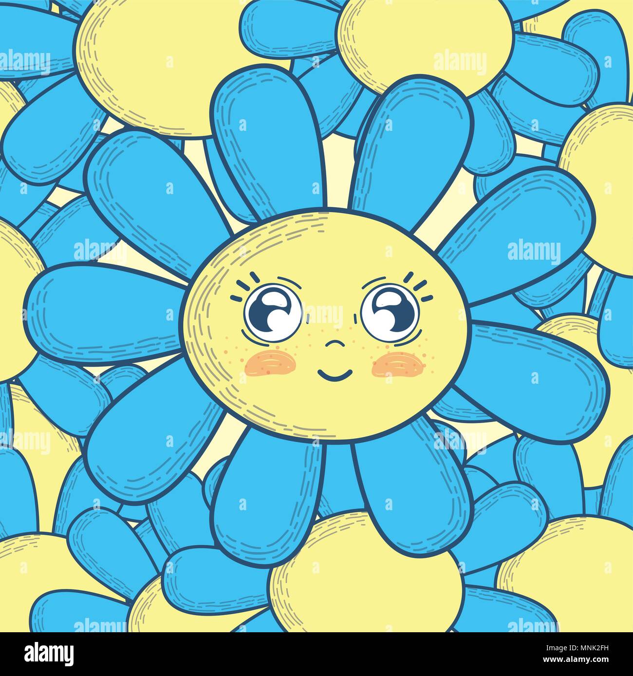 Beautiful flower cartoon Stock Vector Image & Art - Alamy