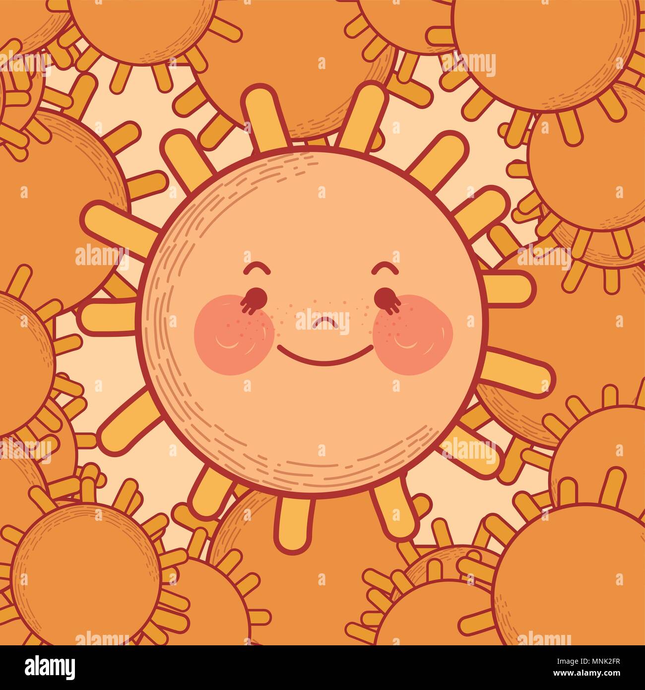 Cute sun cartoon Stock Vector Image & Art - Alamy