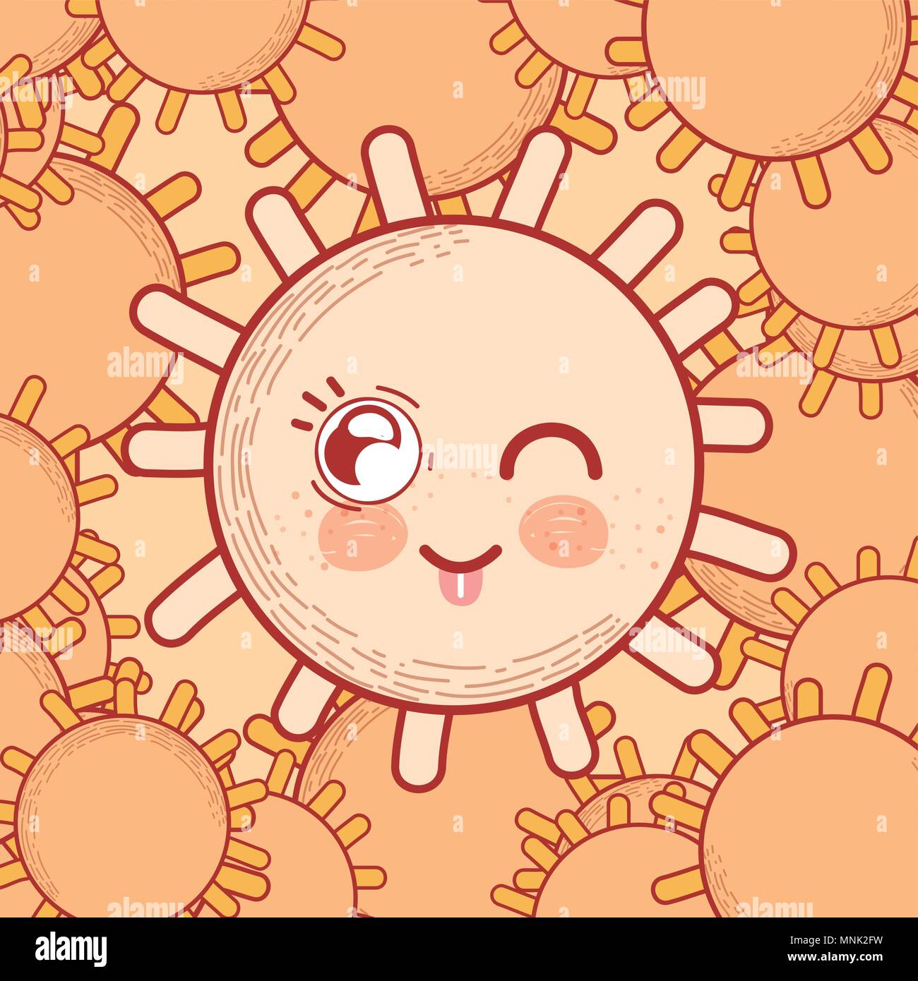 Cute sun cartoon Stock Vector Image & Art - Alamy