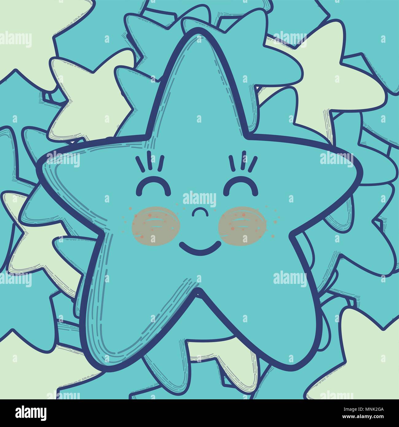 Cute and tender star cartoon Stock Vector Image & Art - Alamy