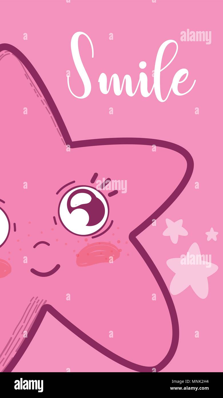 Cute card with star cartoon Stock Vector Image & Art - Alamy