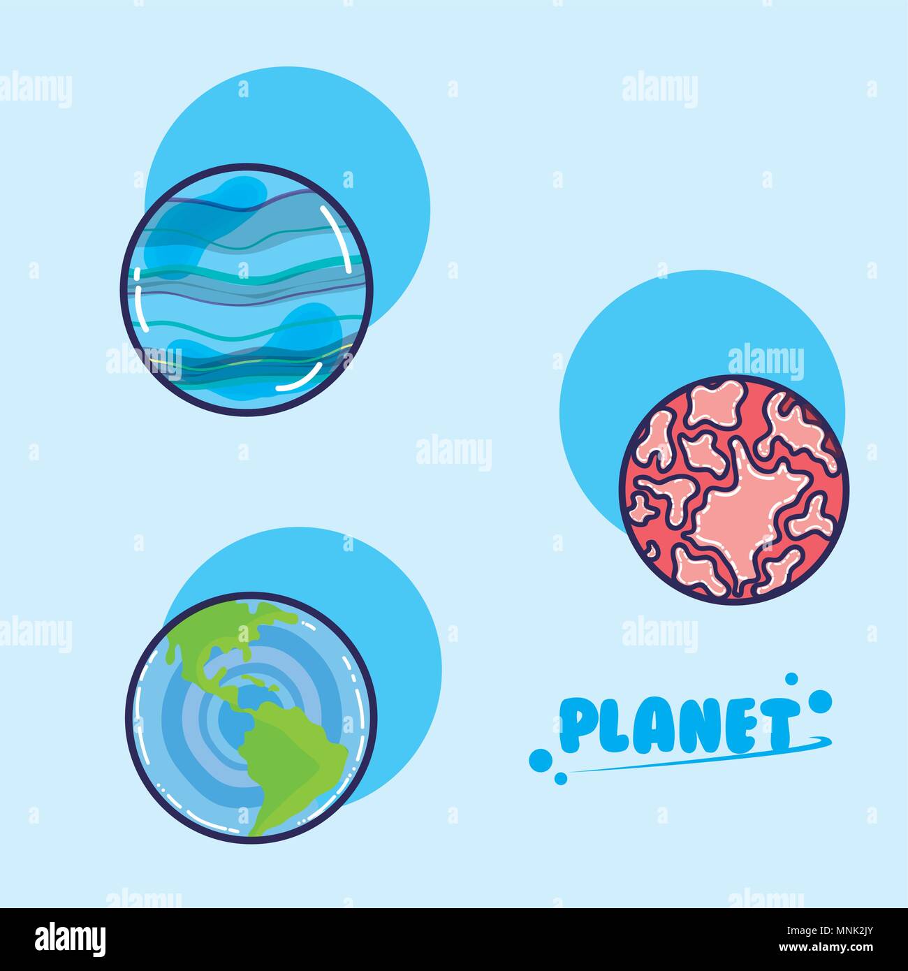 Set of galaxy planets Stock Vector Image & Art - Alamy