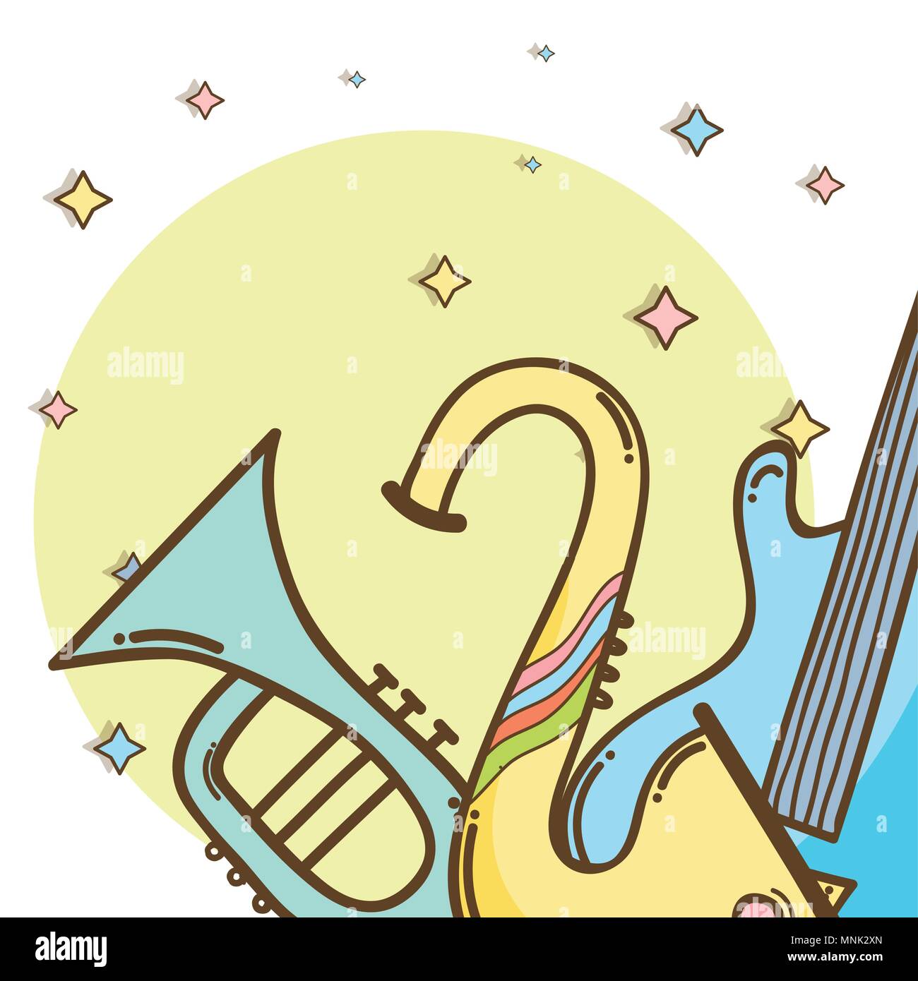 Music instrument cartoons Stock Vector Image & Art - Alamy