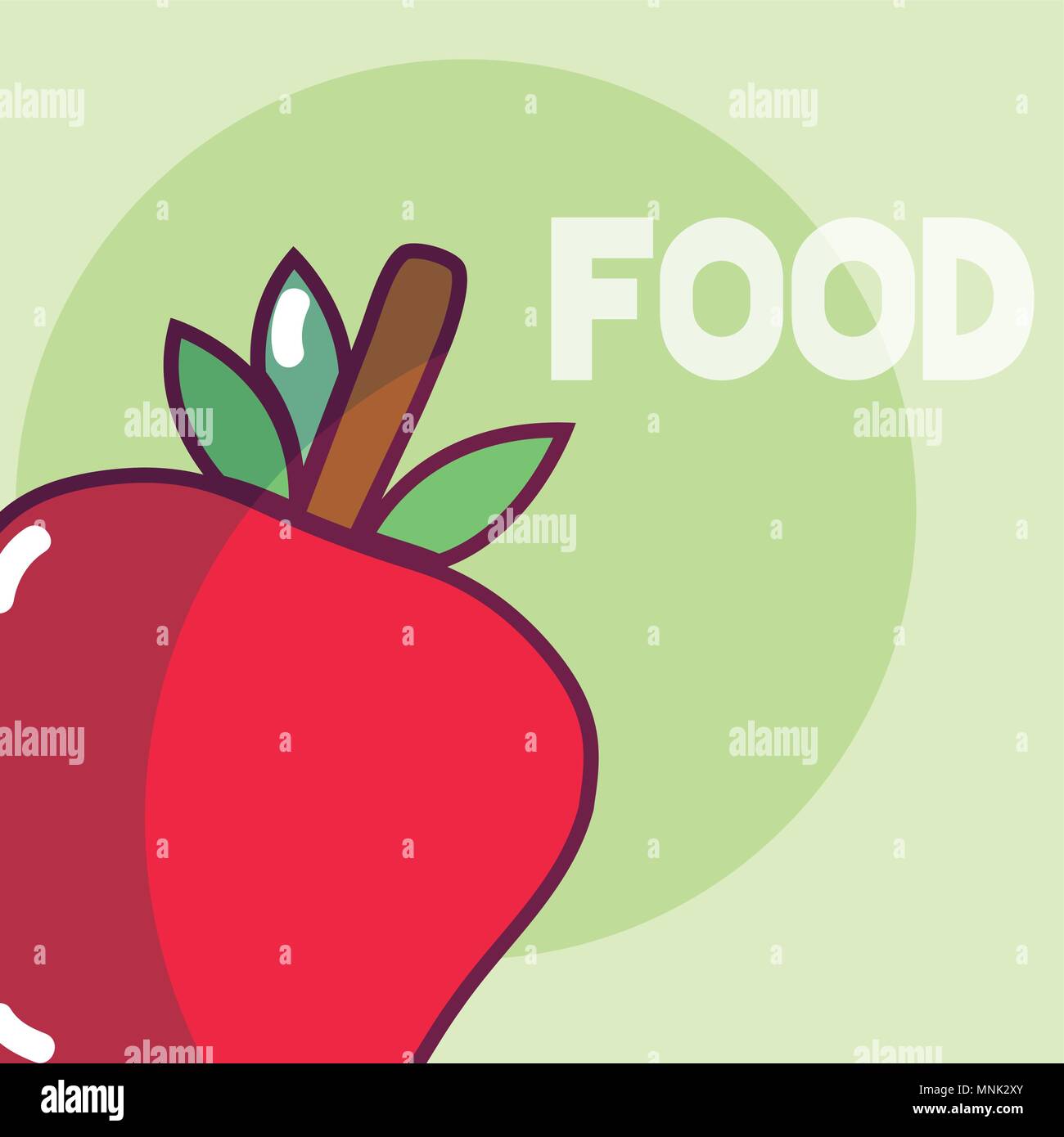 Apple food cartoon Stock Vector Image & Art - Alamy