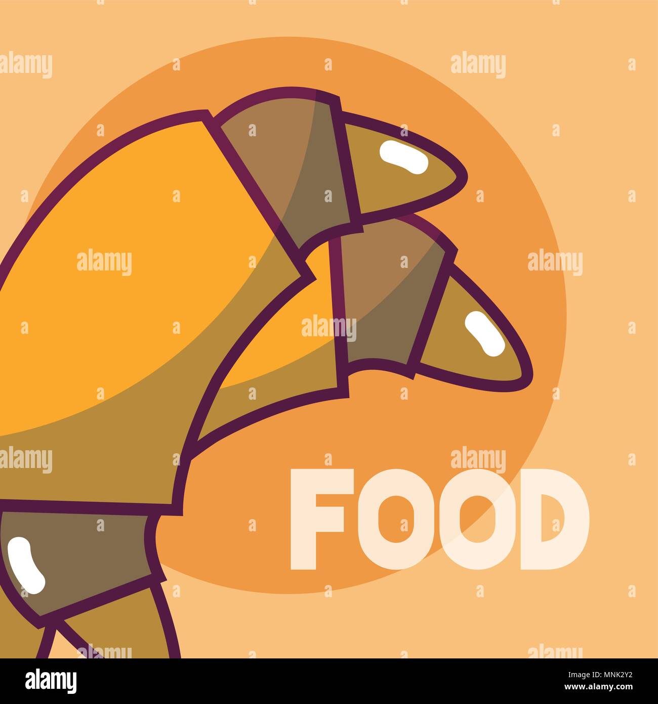 Croissants food cartoon Stock Vector Image & Art - Alamy