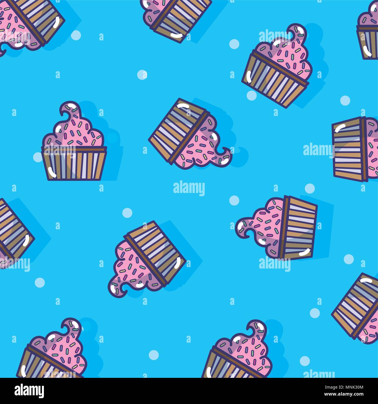 Cupcake pattern background Stock Vector Image & Art - Alamy