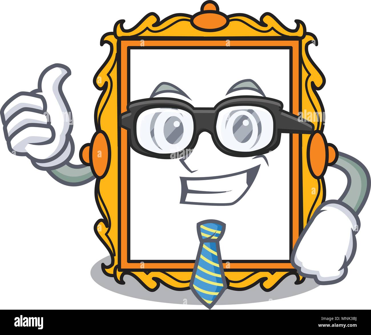 Businessman picture frame character cartoon vector illustration Stock ...