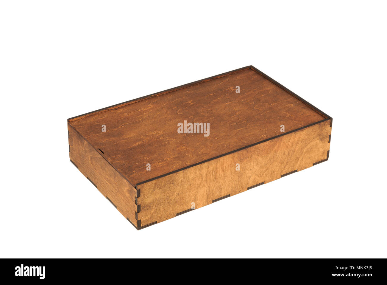 Old wooden box isolated on white background Stock Photo - Alamy