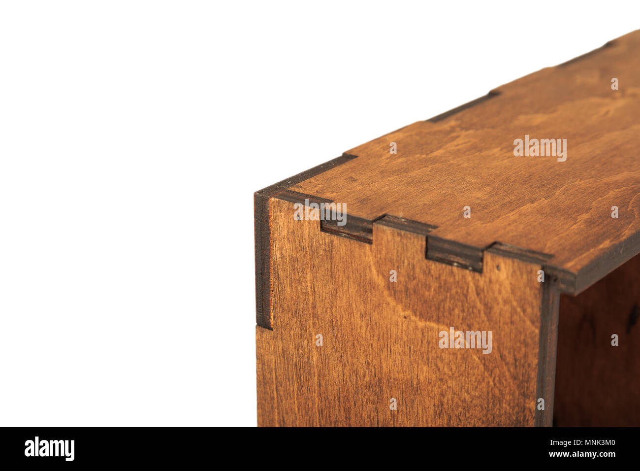 Old wooden box isolated on white background Stock Photo - Alamy