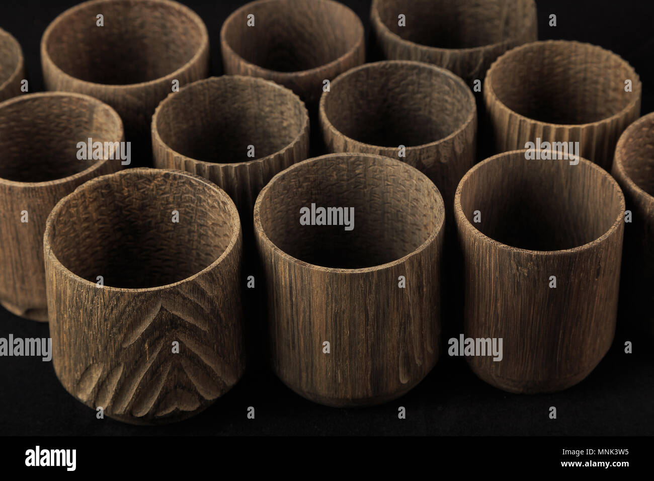 Many cups of wood, wooden background texture of a tree Stock Photo - Alamy
