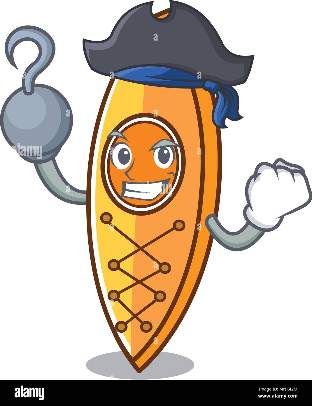 Pirate canoe character cartoon style vector illustration Stock Vector ...