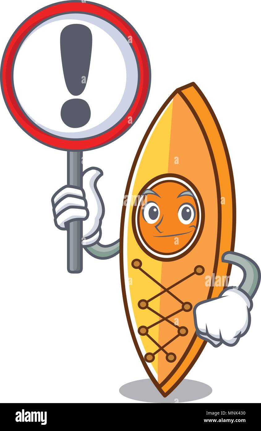 With sign canoe character cartoon style vector illustration Stock ...