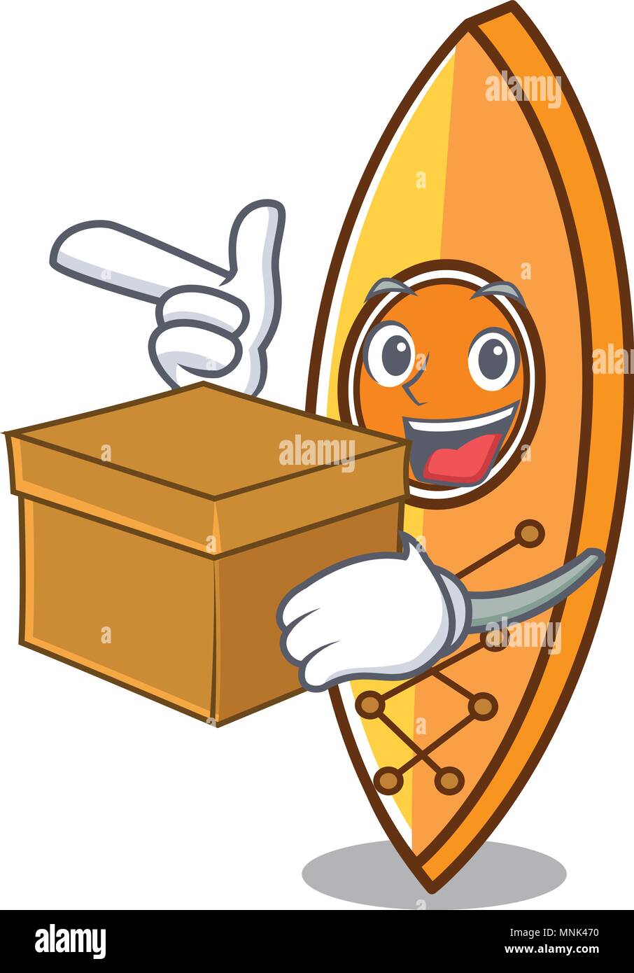 With box canoe character cartoon style vector illustration Stock Vector ...