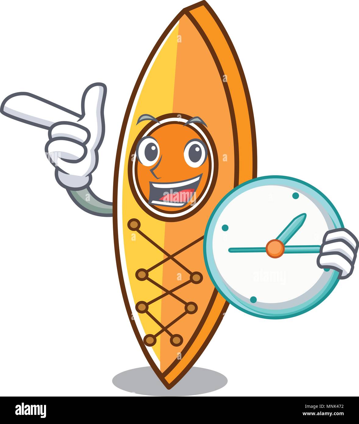 With clock canoe character cartoon style vector illustration Stock ...