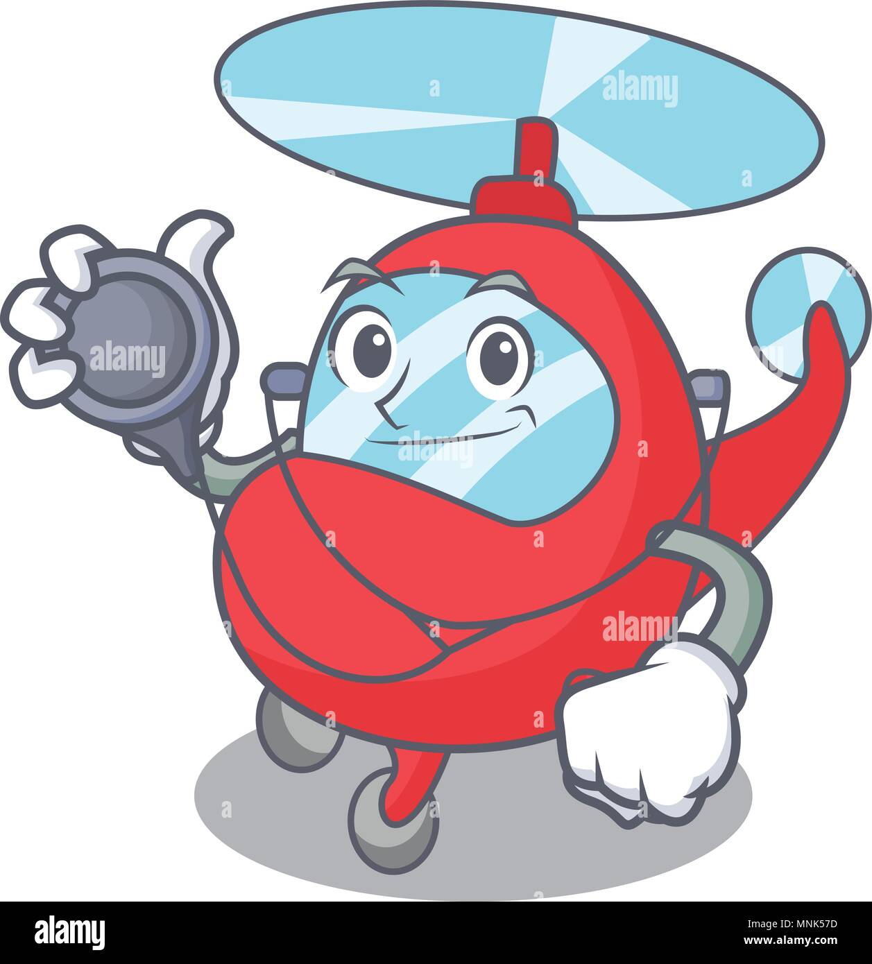 Doctor helicopter character cartoon style vector illustration Stock ...