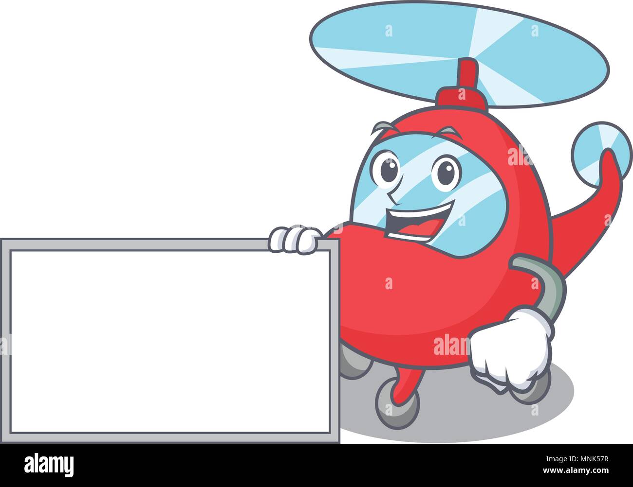 With board helicopter character cartoon style vector illustration Stock ...