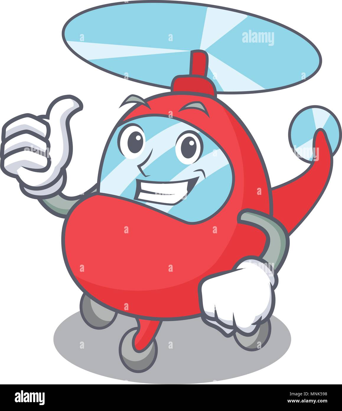 Thumbs up helicopter character cartoon style vector illustration Stock ...