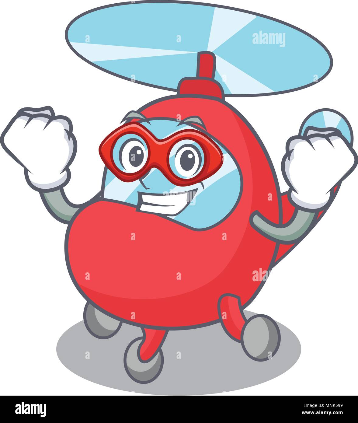 Super hero helicopter character cartoon style vector illustration Stock ...